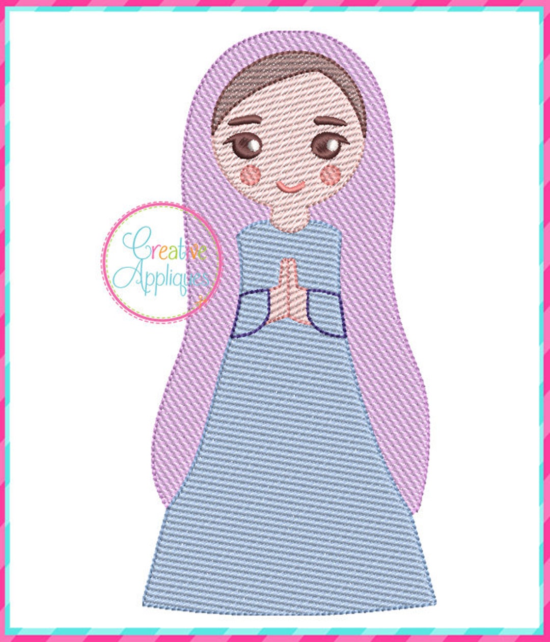 Sketch Stitch Mary Digital Machine Embroidery Design 6 Sizes, Mary ...