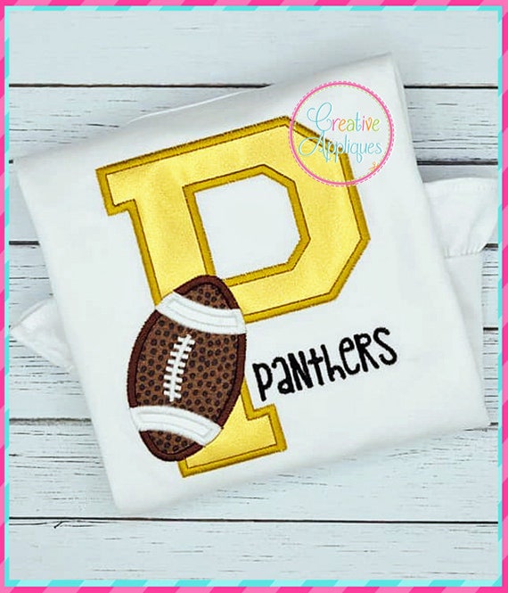 Football Applique Alphabet Letter Machine Embroidery Design - Etsy