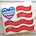 Patriotic Flag With Heart Digital Machine Embroidery Applique Design 4 ...