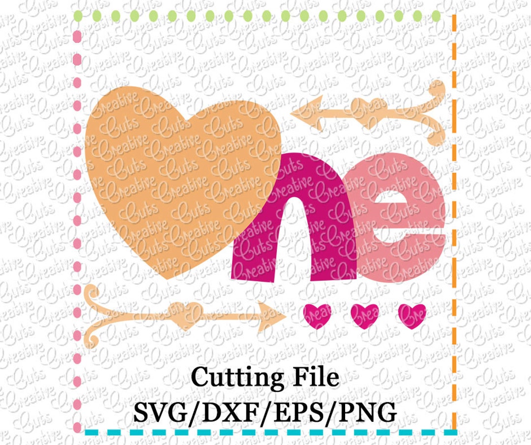 EXCLUSIVE SVG Eps DXF One Heart Birthday Svg, First Birthday Svg, 1st ...