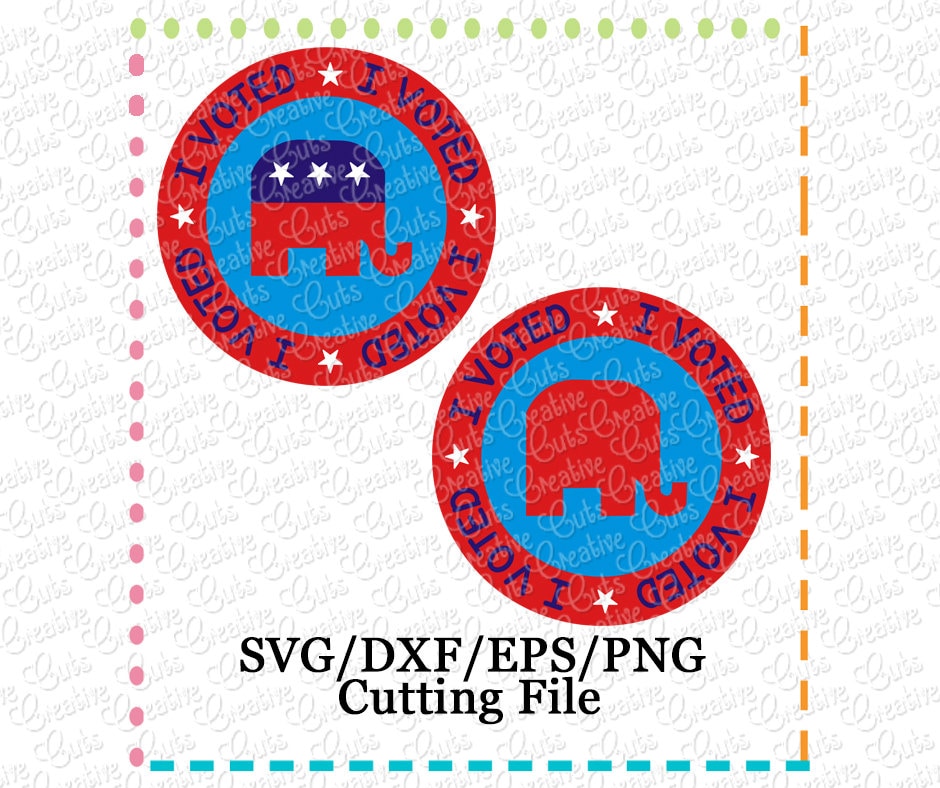 EXCLUSIVE Svg Eps Cutting File I Voted Republican Svg, Republican Svg ...