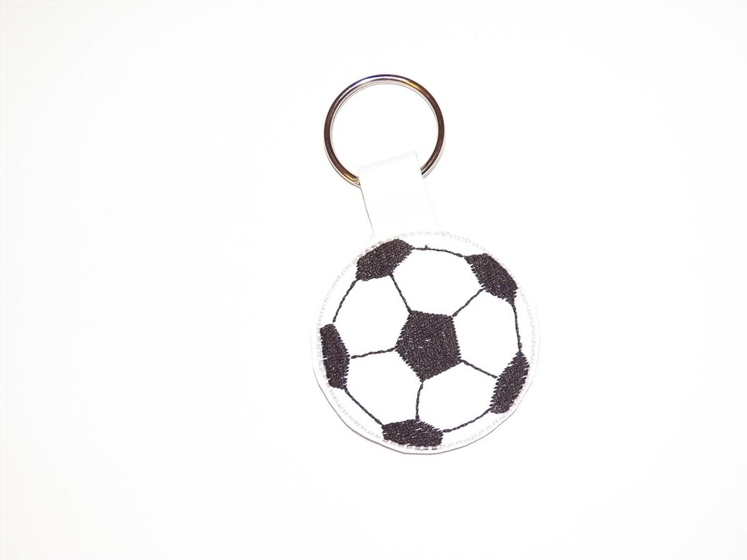 In the Hoop Soccer Key Fob Design, Key Fob Tag Design, in the Hoop Key ...