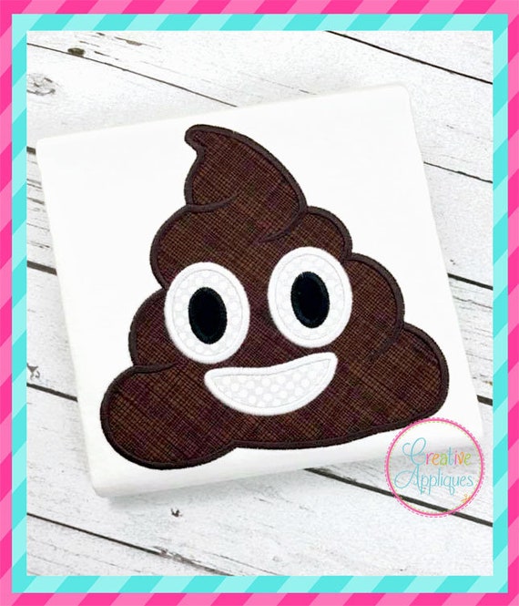 Poop Emoji Digital Machine Embroidery Applique Design 5 Sizes | Etsy