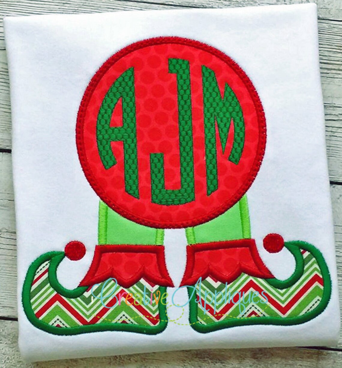 Elf Monogram Digital Applique Machine Embroidery Design 4 - Etsy