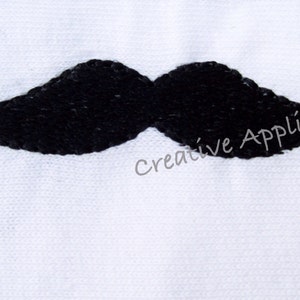 Mustache Mini Miniature Fill Stitch Machine Embroidery Design 5 Sizes ...