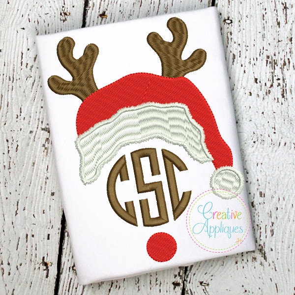 Reindeer Monogram Embroidery Design Machine Embroidery 4 Sizes ...