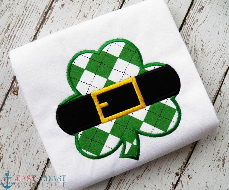 Clover Belt Machine Embroidery Design Clover Shamrock Applique Design ...