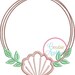 Beach Monogram Frame Digital Machine Embroidery Design 5 Sizes ...