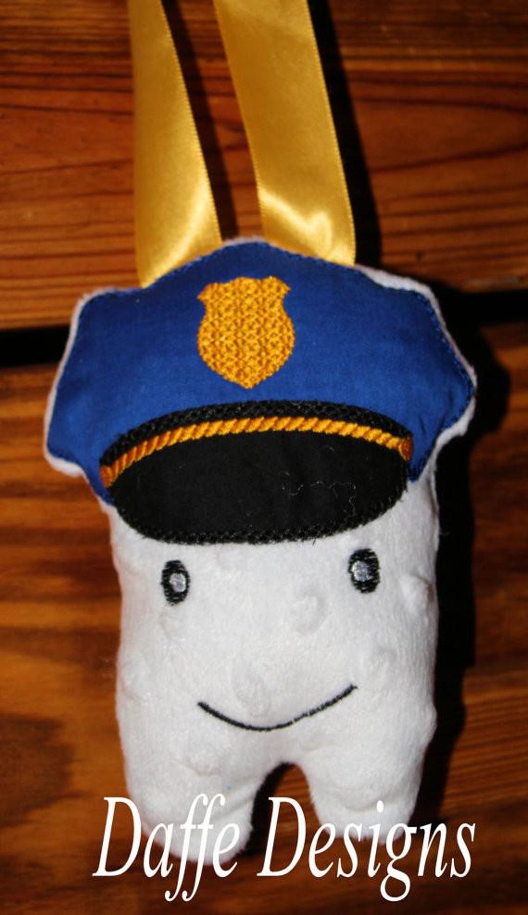 Policeman Tooth Pillow in the Hoop Design, Tooth Fairy Pillow, in the ...