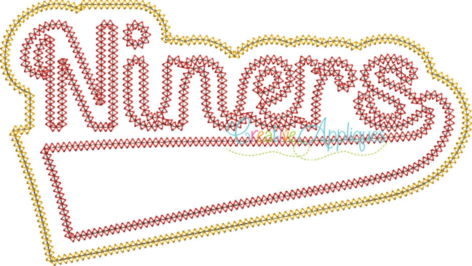 Niners Digital Machine Embroidery Applique Design 6 Sizes, Niners ...