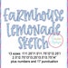 13 Sizes Farmhouse Lemonade Sketch Embroidery Alphabet Font Digital ...