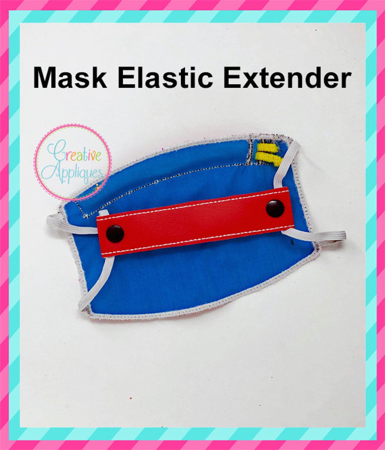 3 SIZES in the Hoop Extender for Face Mask Elastic Digital - Etsy
