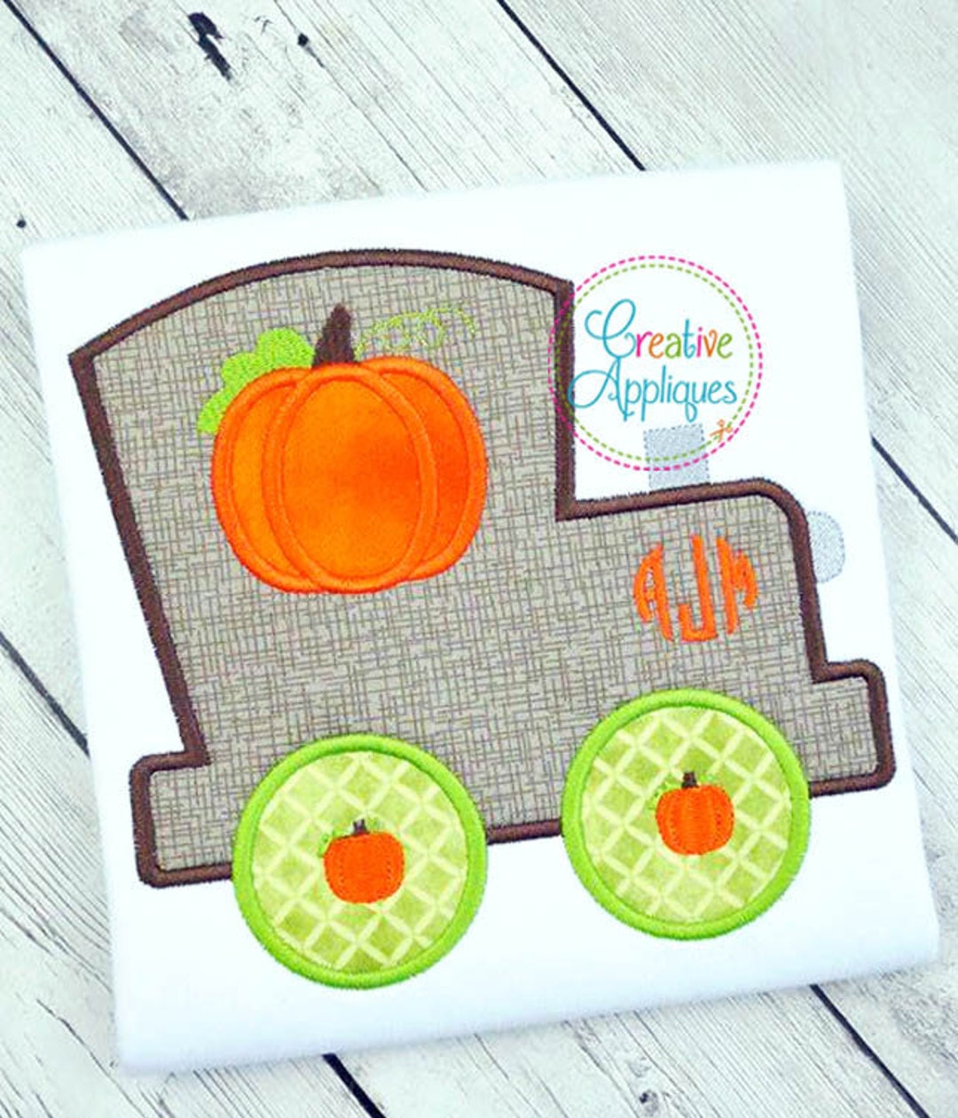 Pumpkin Train Machine Embroidery Applique Design 4 Sizes, Pumpkin ...