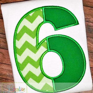 Split Divided Numbers Set Applique Digital Machine Embroidery Design 5 ...