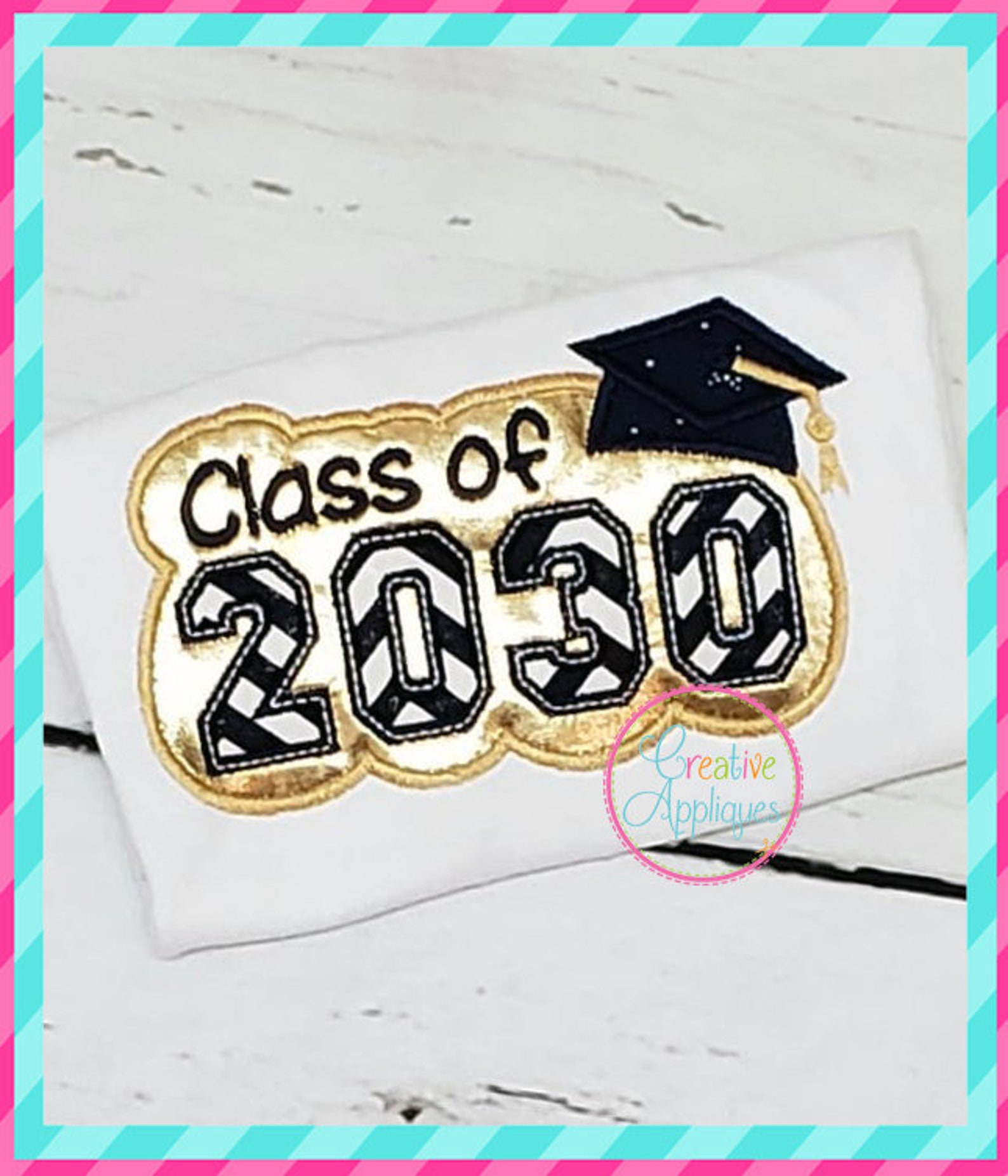 Class of 2030 Graduation Digital Machine Embroidery Applique - Etsy