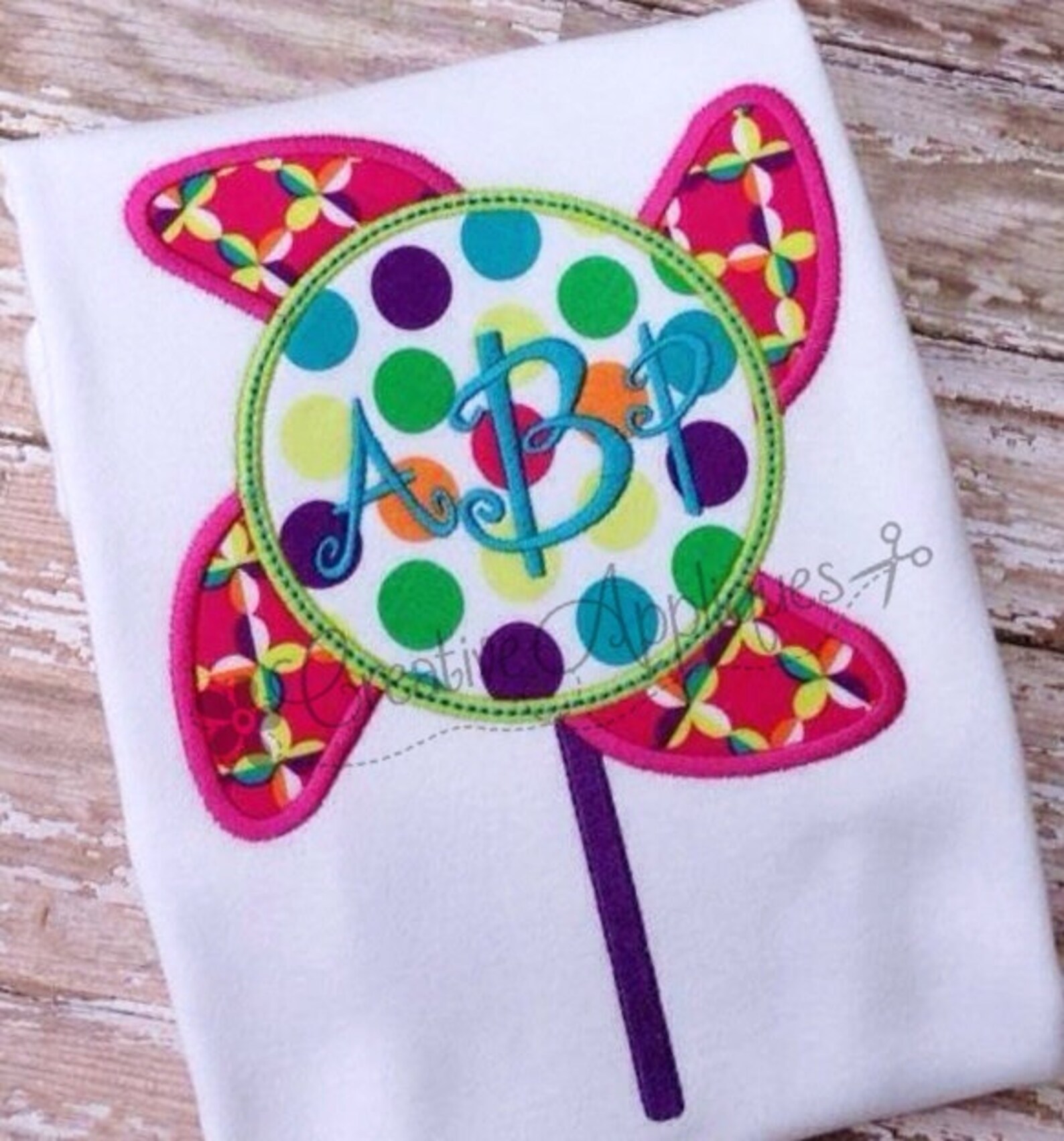 Pinwheel Monogram Machine Embroidery Applique Design 4 Sizes | Etsy