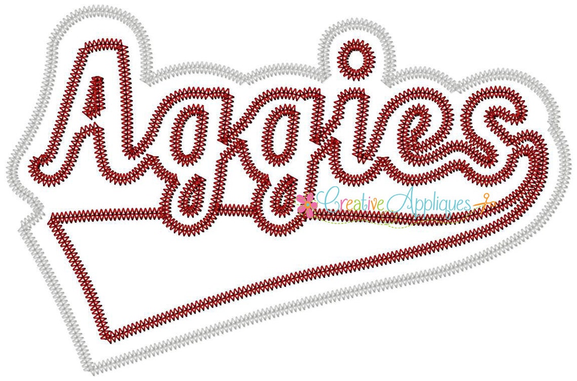 Aggies Digital Machine Embroidery Applique Design 6 Sizes - Etsy