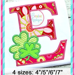 Shamrock Clover Alphabet Letter Set A-Z + Number 0-9 Applique Machine ...