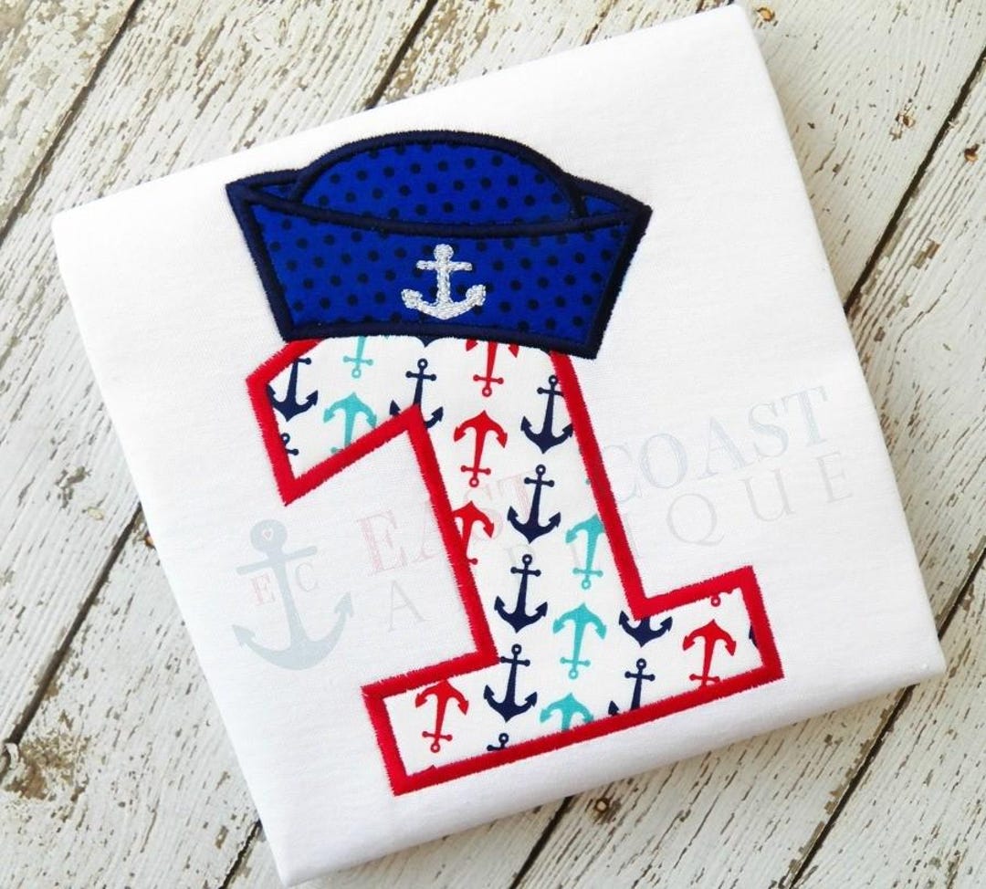 Sailor Numbers Applique Design Set, Machine Embroidery, Embroidery ...