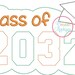Bean Stitch Class of 2032 Graduation Digital Machine Embroidery ...