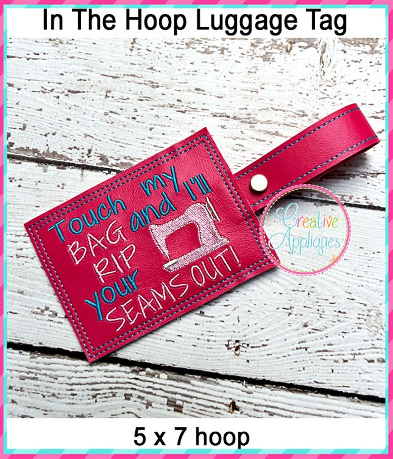 Luggage Tag Touch My Bag I'll Rip Your Seams Out Badge - Etsy