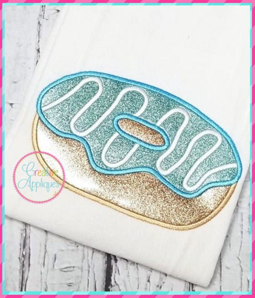 Doughnut Applique Digital Machine Embroidery Design 4 Sizes, Doughnut ...