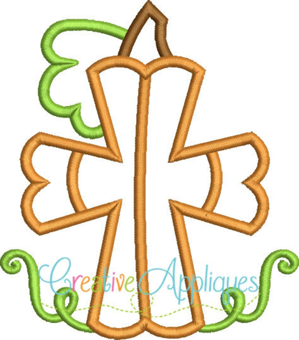 Pumpkin Cross Digital Machine Embroidery Applique Design 4 - Etsy