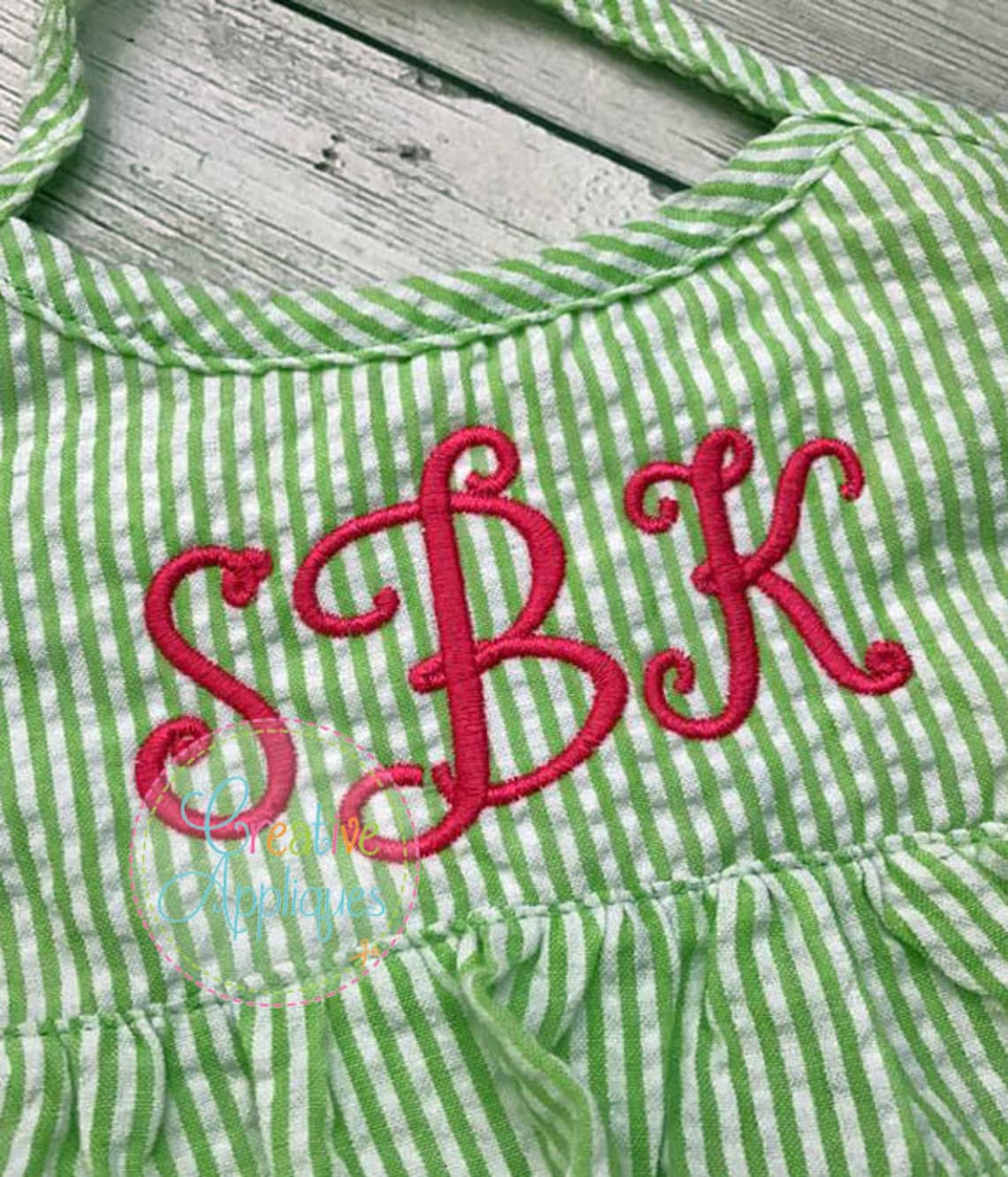 6 SIZES Stylish Script Monogram Embroidery Font Alphabet - Etsy