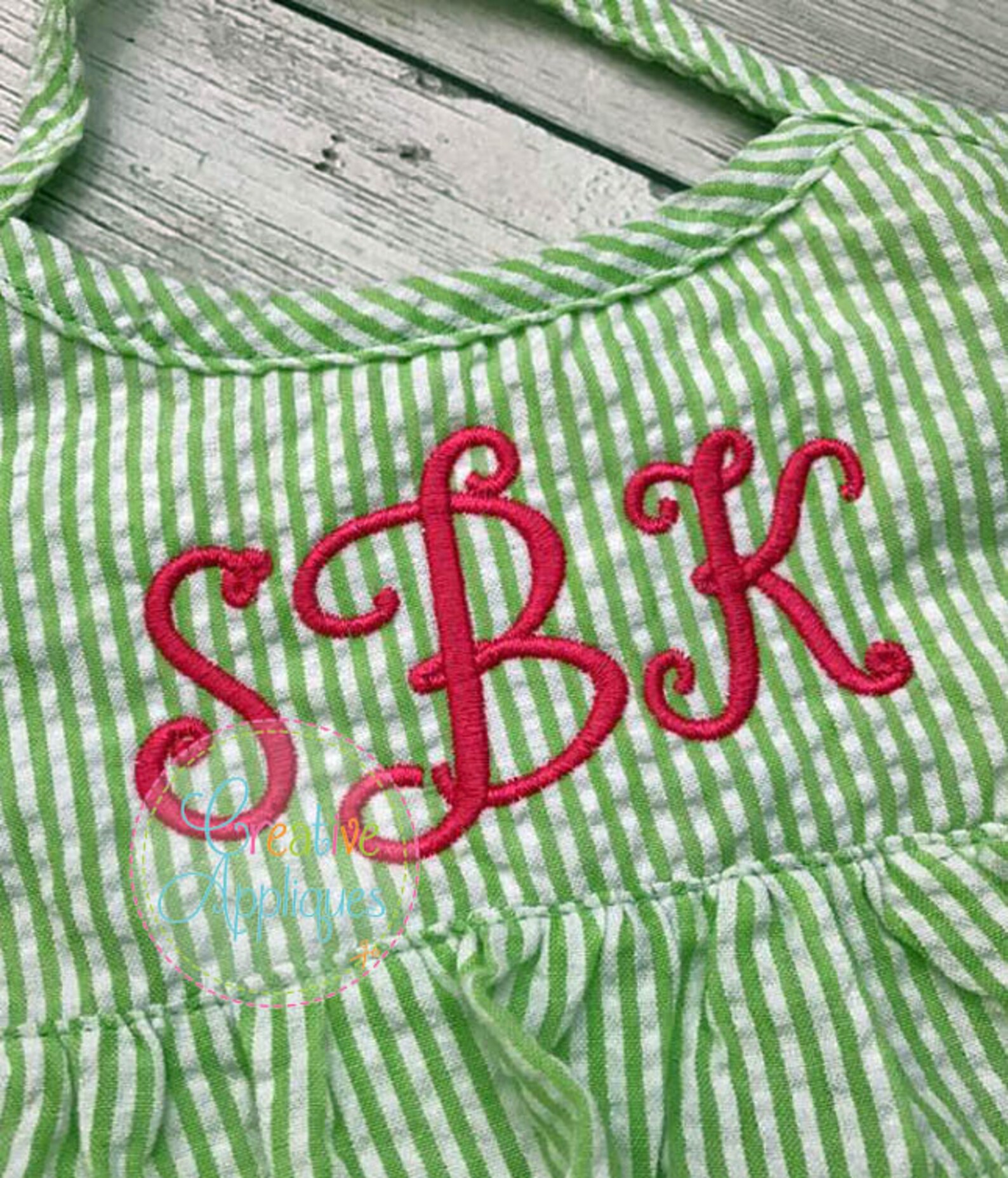6 SIZES Stylish Script Monogram Embroidery Font Alphabet - Etsy