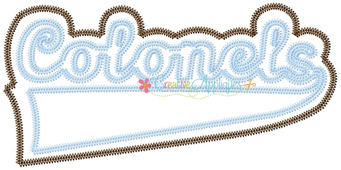 Colonels Applique Digital Machine Embroidery Design 6 Sizes | Etsy