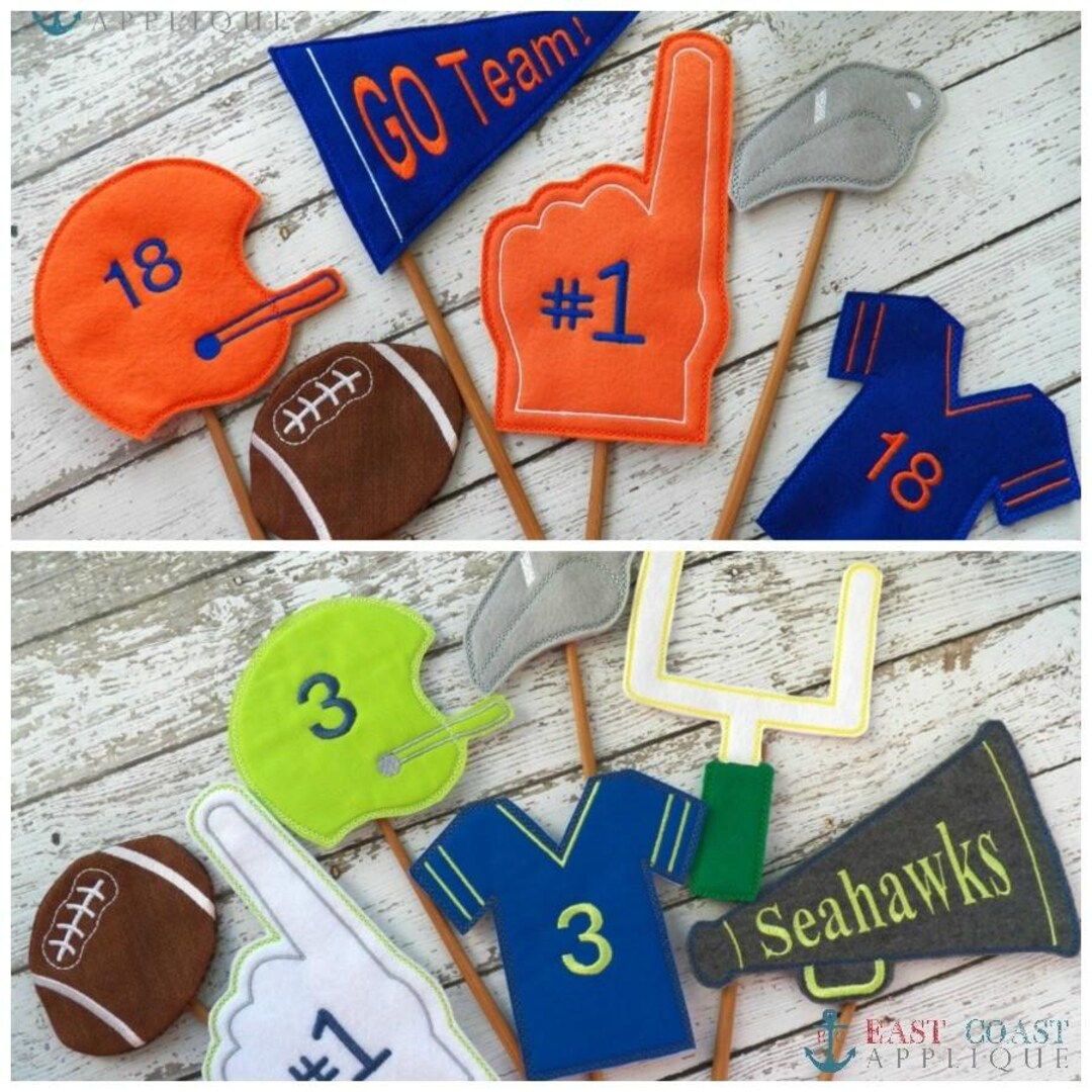 Machine Embroidery Design Football Photo Props in the Hoop Design, in ...