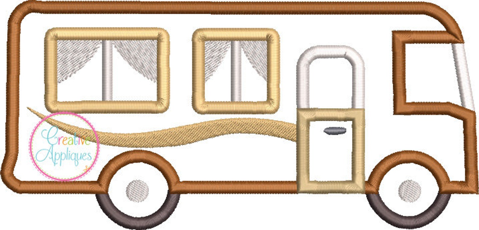 4 Sizes Motorhome Digital Machine Embroidery Design Motorhome - Etsy