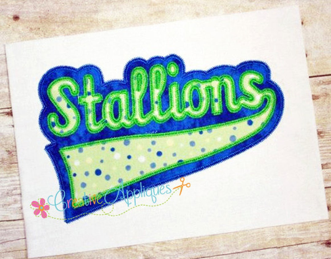 Stallions Digital Machine Embroidery Applique Design 6 Sizes, Stallions ...