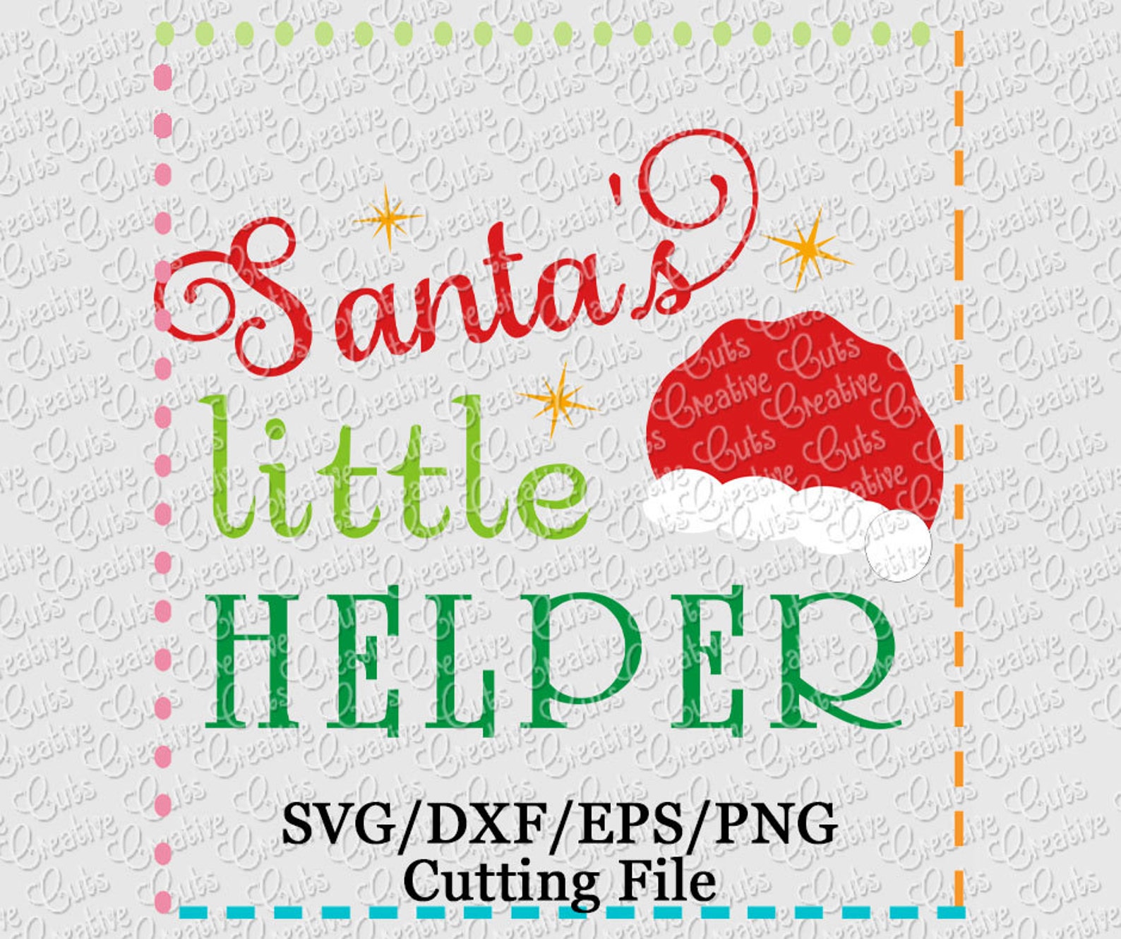 EXCLUSIVE SVG Santa's Helper Cutting File Santa Cut File - Etsy