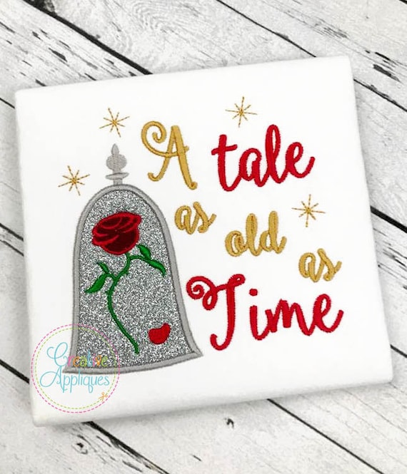 A Tale as old as Time Rose Princess Applique Machine | Etsy