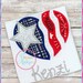 Patriotic Heart Flag With Star Machine Embroidery Applique Digital ...