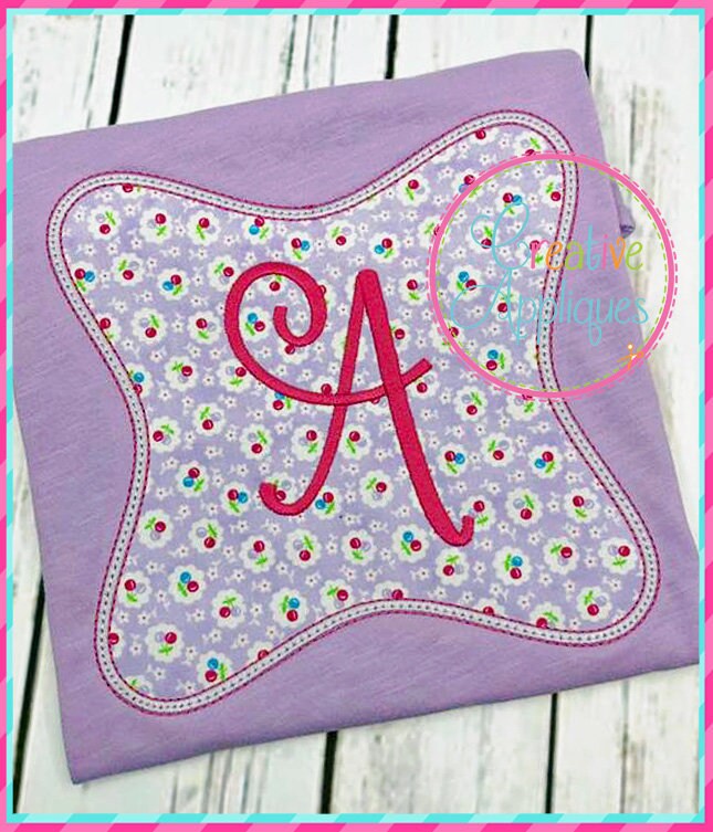 Monogram Applique Frame Digital Machine Embroidery Design 10 Sizes ...