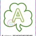 6 Sizes! Shamrock Clover Alphabet Letter Set A-Z Applique Machine ...