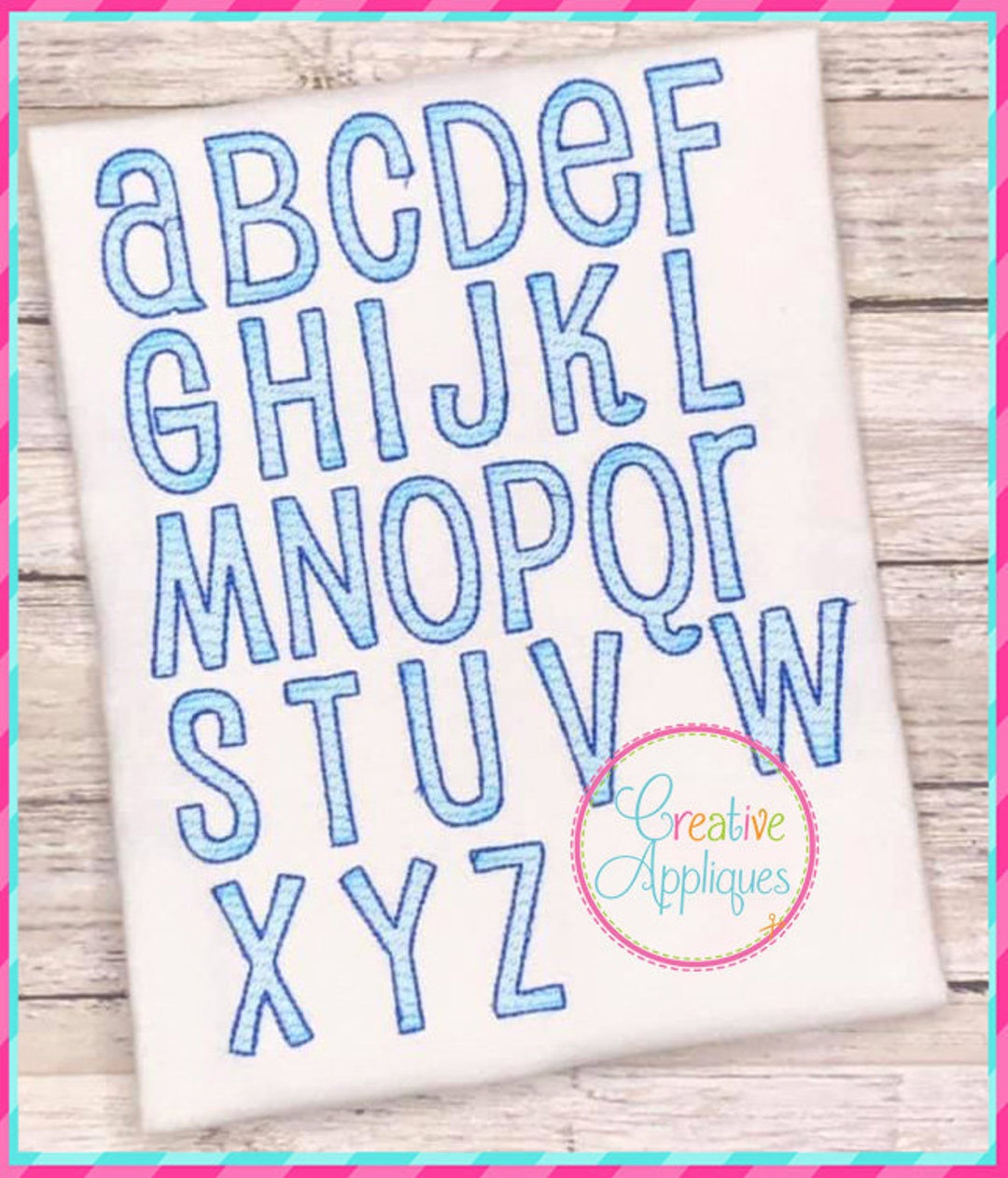 12 Sizes Sketch Stitch Embroidery Alphabet Font Digital Machine ...