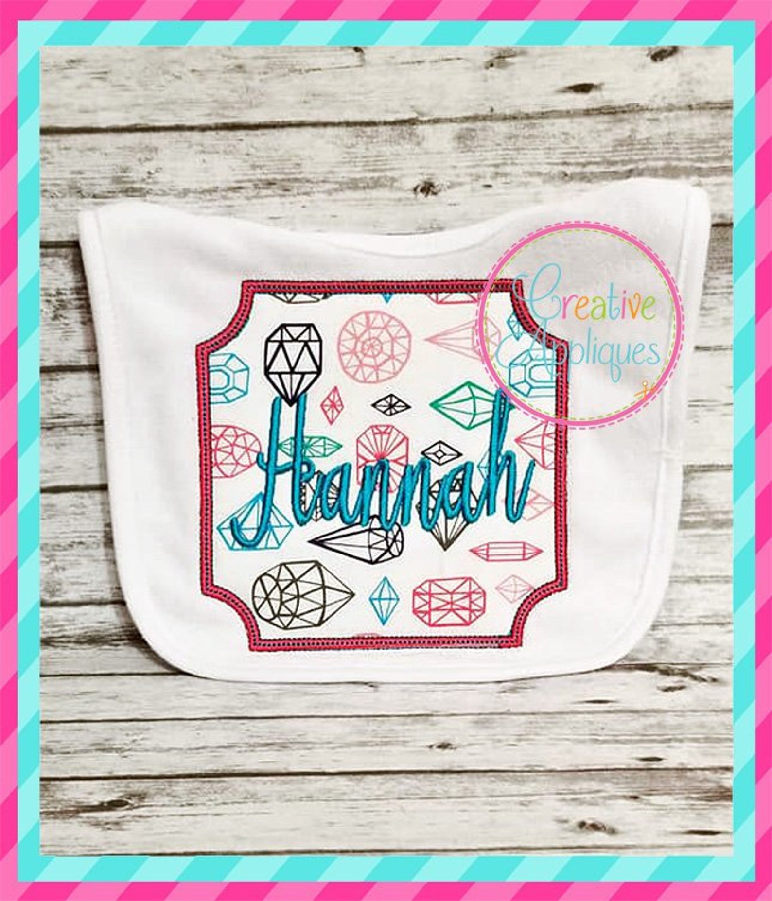 Monogram Frame Digital Machine Embroidery Applique Design 12 Sizes ...