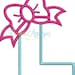 L Bow Alphabet Letter L Applique Machine Embroidery Design 4 Sizes, Bow ...