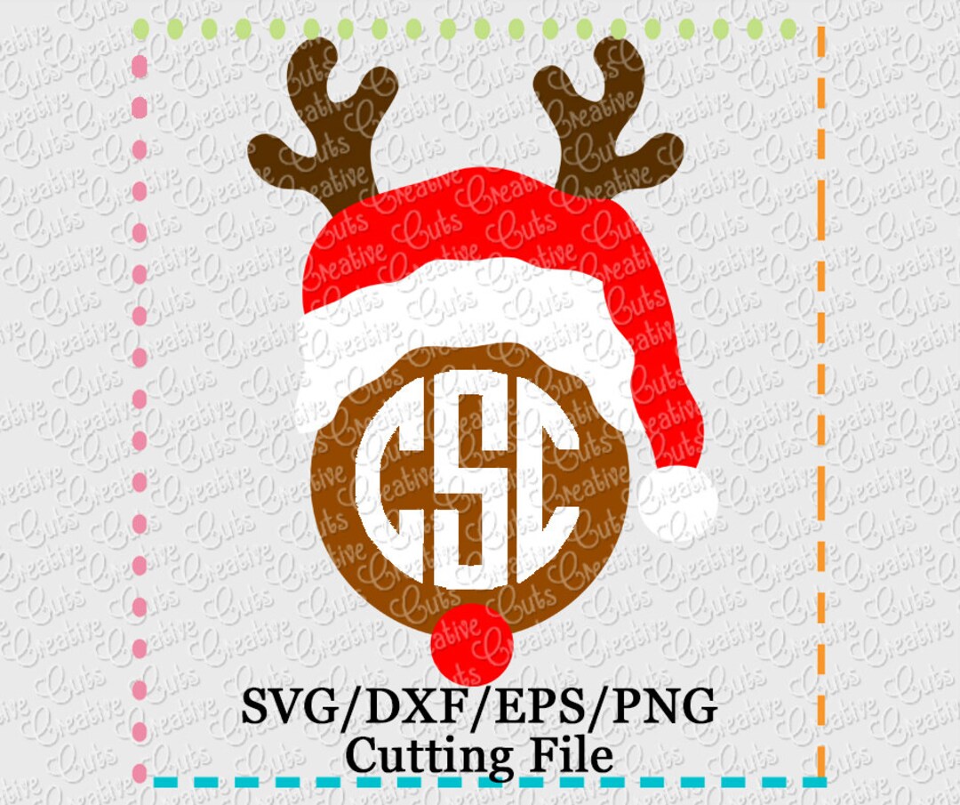 EXCLUSIVE Reindeer Monogram SVG Cut File, Reindeer Cut File, Christmas ...