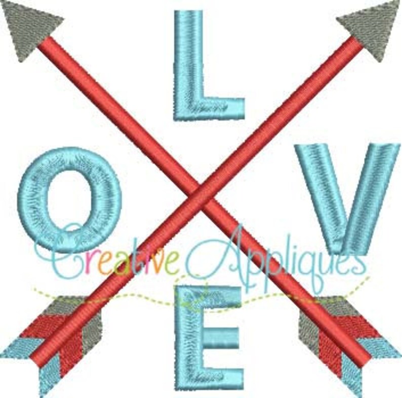 Tribal Love Arrows Valentine's Day Digital Machine Embroidery Design 4 ...