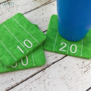 Football Field Coaster and Mug Rug in the Hoop Design Set, Machine ...