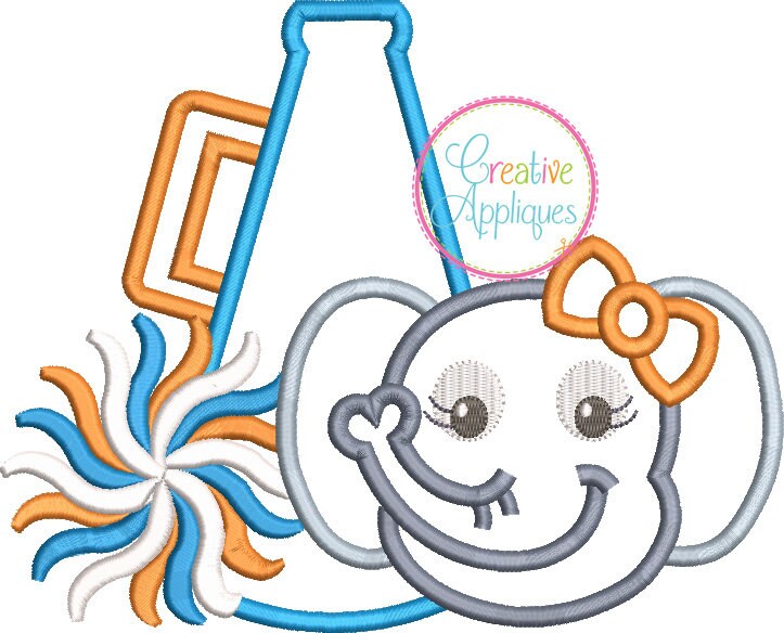 Elephant Megaphone Cheer Applique Digital Machine Embroidery | Etsy