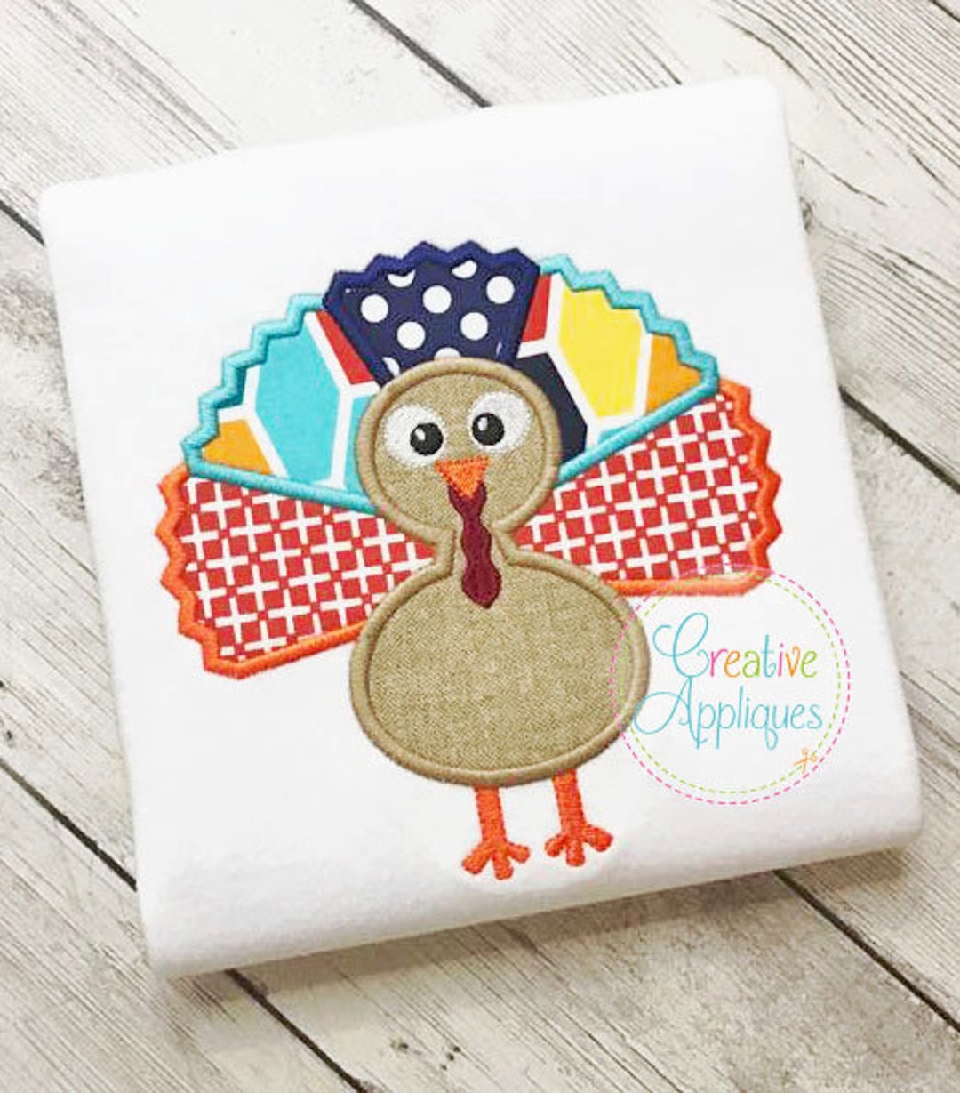 Turkey Digital Machine Embroidery Applique Design 4 Size, Boy Turkey ...