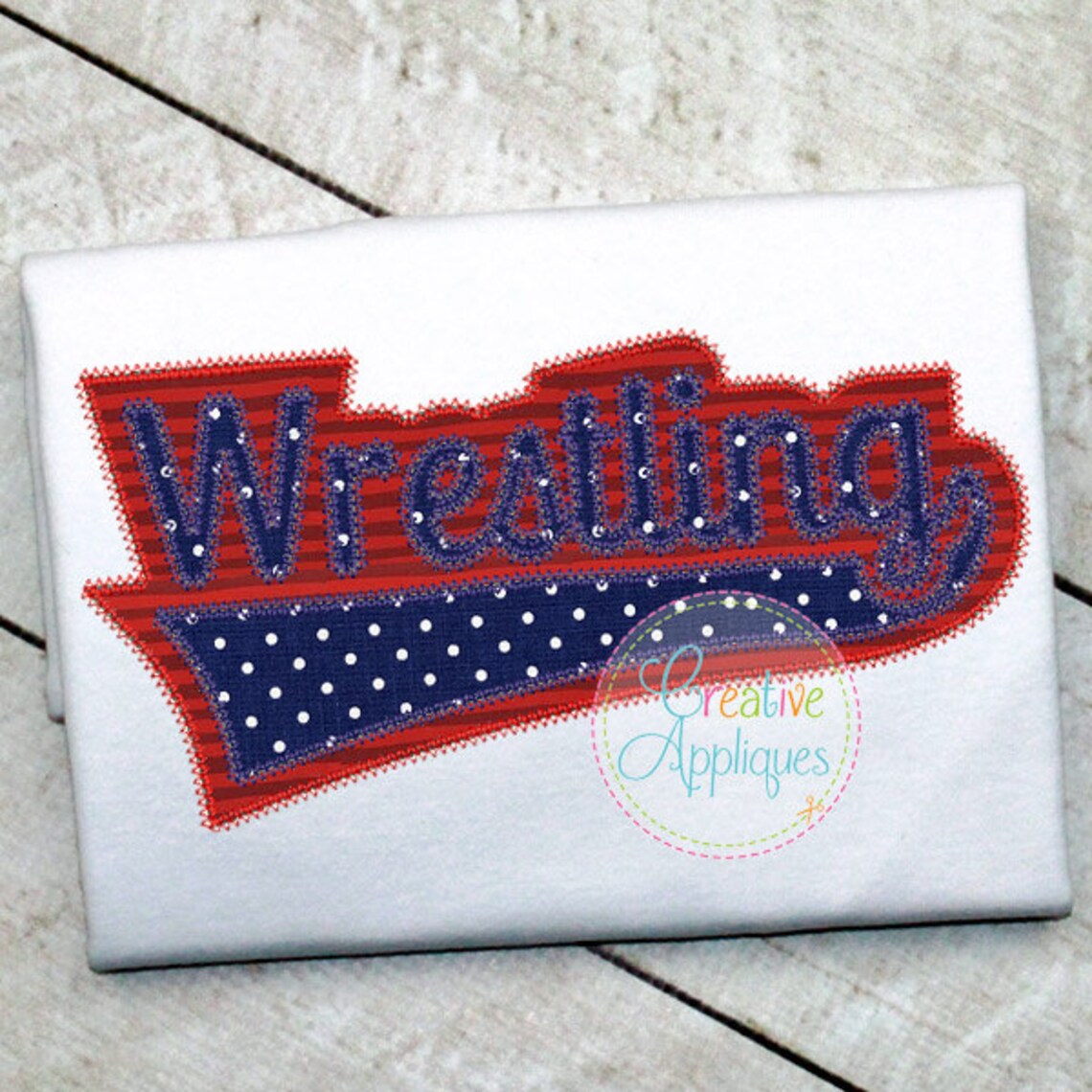 Wrestling Applique Digital Machine Embroidery Applique Design 6 Sizes ...