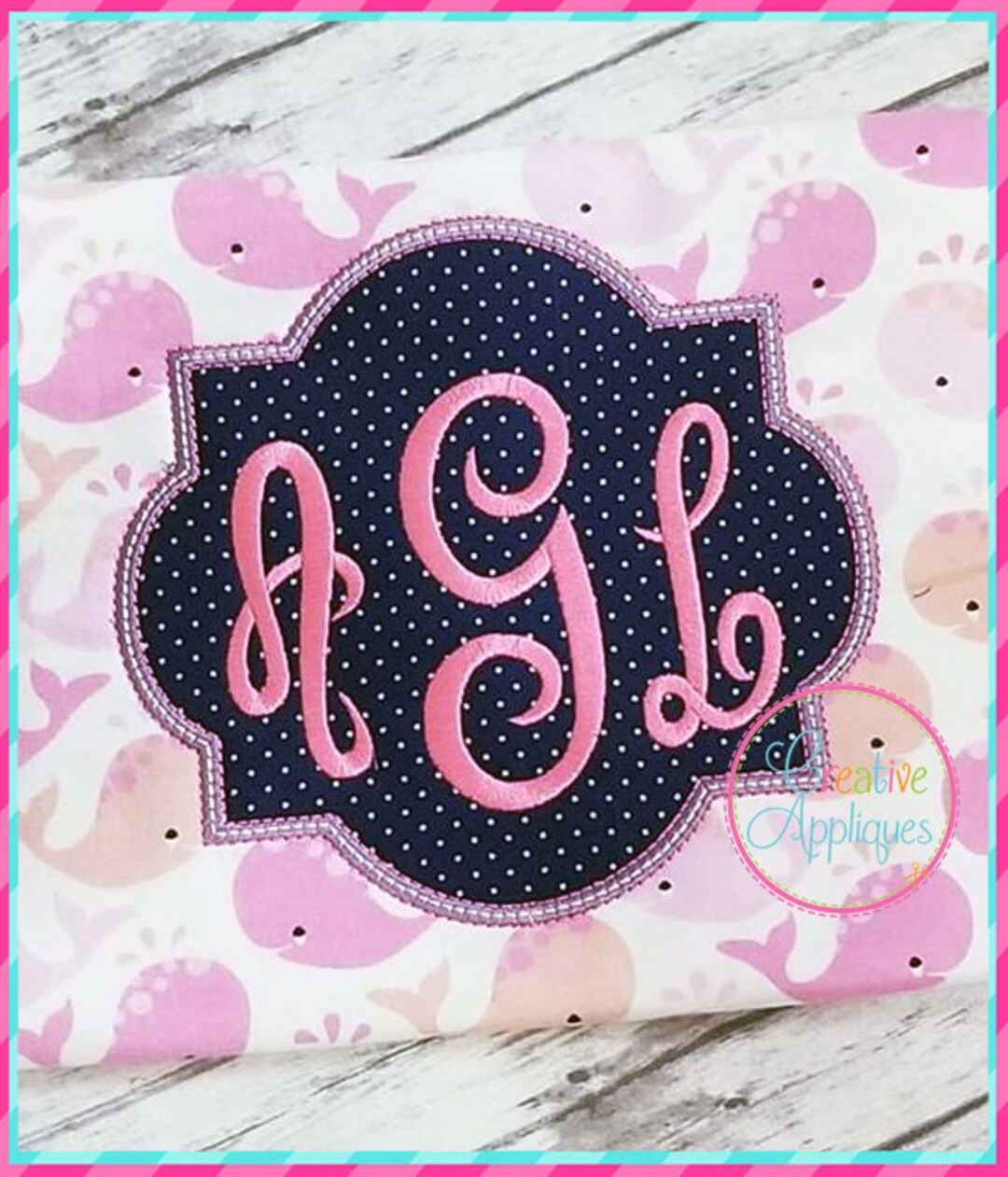Monogram Frame Digital Machine Embroidery Applique Design 8 Sizes ...