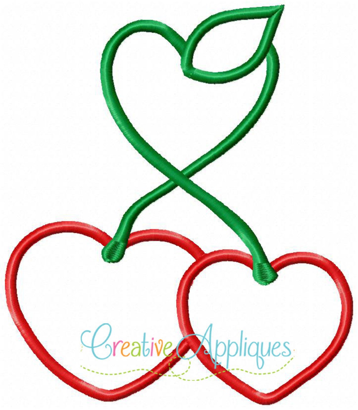 Cherries Cherry Hearts Applique Machine Embroidery Design 4 Sizes - Etsy