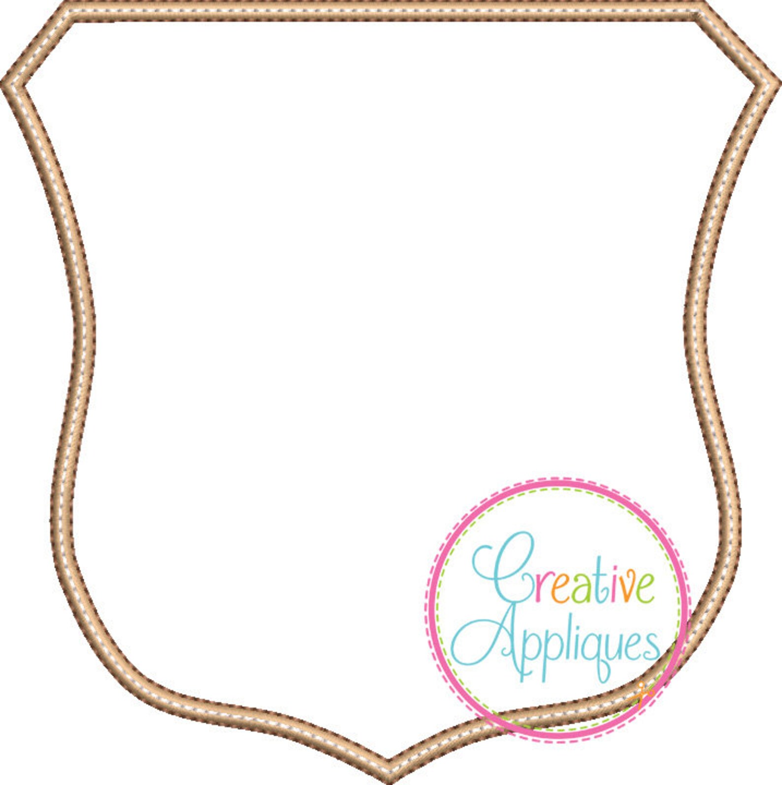 Shield Frame Patch Digital Machine Embroidery Applique Design - Etsy